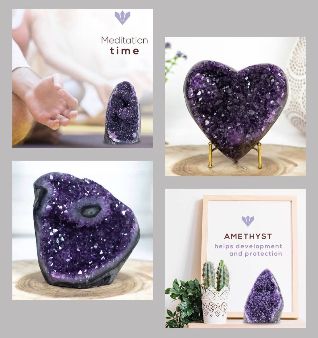 KAMPANJE - WORLD CLASS EXCLUSIVE URUGUAY AGATE & AMETYST ( Heart,Tower ...